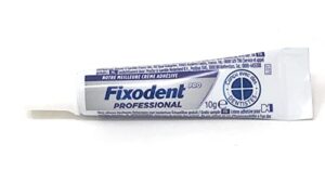 fixodent professional denture adhesive cream 10g, travel size (pack of 10)