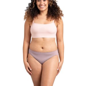 Fruit of the Loom Women's No Show Seamless Underwear, Amazing Stretch & No Panty Lines, Available in Plus Size, Nylon-Bikini-8 Pack-Assorted Neutrals, 7