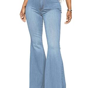 ZERMOM Women's Flare Jeans Mid Rise Bell Bottom Denim Pants