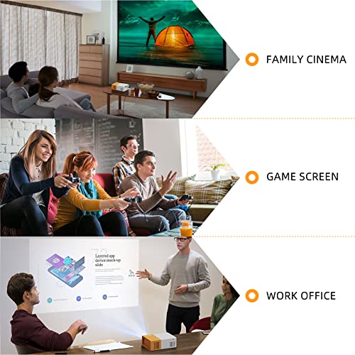 HD Projector, Support 1080P WiFi Projector, PVO 230" Portable Movie Projector