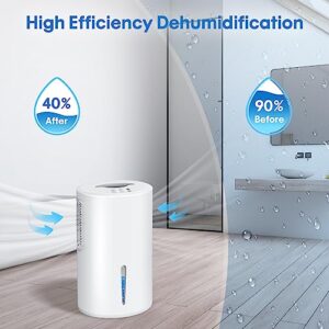 COSVII Upgraded Dehumidifier for Home & Bedroom - Quiet, Portable Dehumidifier with 800 sq ft Coverage, Auto Shut-Off, 68oz Capacity, Perfect for Bathroom, Basement, RV Dehumidifiers