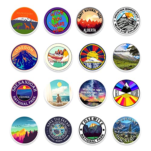 Outdoor Adventure Stickers for Kids, Stickers for Water Bottles, 100 PCS Stickers for Teens Girls, Cute Aesthetic Cool Stickers Pack, Laptop Phone Skateboard Computer Stickers, Gifts for Kids