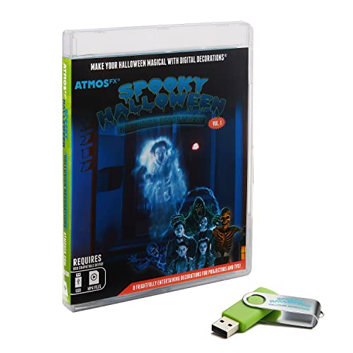 AtmosFX® Spooky Halloween Hollusion Digital Decoration on USB Includes 8 Atmosfx Video Effects for Hallloween