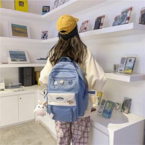 KOWVOWZ Kawaii Large aesthetic Bookbags for Girl Students Back to school Laptop Backpacks 15.6 Inch School Bag with Cute 12.6inx5.1inx16.9in