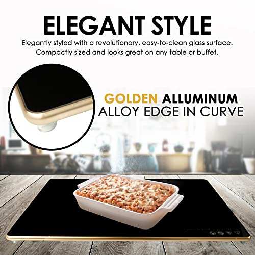 Adjustable Heat, Food Warmer Plate, Electric Server Warming Tray, Portable and Perfect for Indoor Dinner, Catering, Party, Entertaining, and Holiday “24 x 16.1”