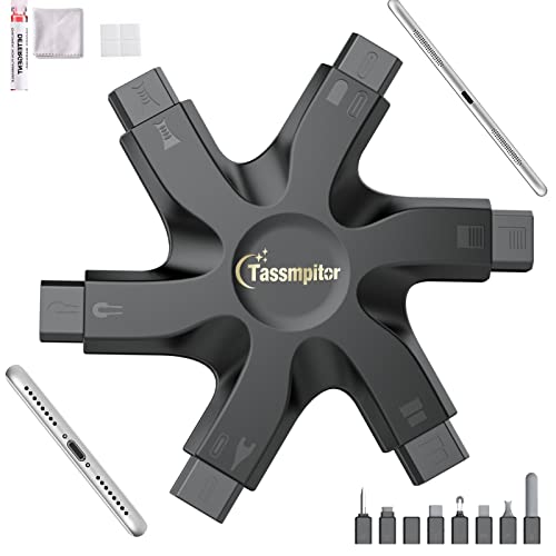 iPhone Cleaning Kit Port Cleaner Repair & Restore Tool for iPad Pro Watch Cell Phone Charging Port, Lightning Charger Cables Speaker Airpod Cleaning Putty Dust for All Devices - Snowflake Multitool