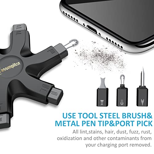 iPhone Cleaning Kit Port Cleaner Repair & Restore Tool for iPad Pro Watch Cell Phone Charging Port, Lightning Charger Cables Speaker Airpod Cleaning Putty Dust for All Devices - Snowflake Multitool