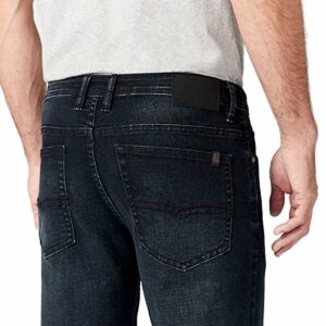 Buffalo David Bitton Men's Jackson 5 Pocket Straight Stretch Denim Jean (as1, Waist_Inseam, Numeric_38, Numeric_34, Regular, Regular, Dark Blue, 38W x 34L)