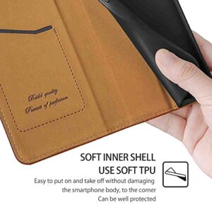 YOUKABEI MojieRy Phone Cover Wallet Folio Case for TRANSSION INFINIX X655C, Premium PU Leather Slim Fit Cover for INFINIX X655C, 1 Card Slot, Exact Cutouts, Brown