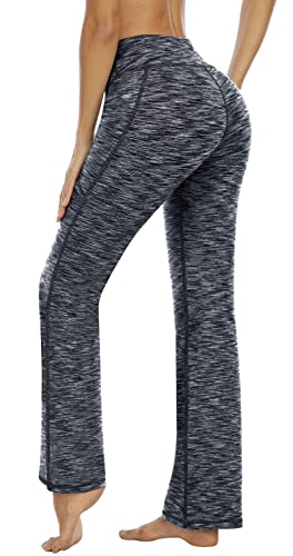 Heathyoga Women's Yoga Pants Bootcut Yoga Pants with Pockets for Women Bootleg High Waisted Yoga Pants Dress Pants