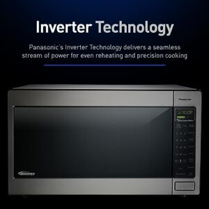 Panasonic NN-T945SF 2.2 cu.ft Inverter Countertop Microwave Oven 1250Watt Power with Genius Sensor Cooking, Stainless Steel