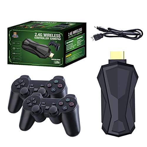 Lcnylfjs Retro Game Console, Wireless Handheld Game Console, 10000+ Classic Game Console, 2.4G Wireless Controllers,9 Emulator Consoles ,HDMI Output TV Video,Ideal Gift for Kids and Adults（32G）