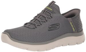 skechers men's summits high range hands free slip-in loafer, charcoal, 9