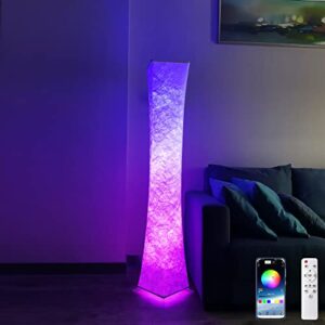 pehtini floor lamps for living room 61" led floor lamp,corner floor lamp,rgb color changing floor lamp,smart dimmable floor lamp with remote & app control & music sync,modern floor lamp for bedroom