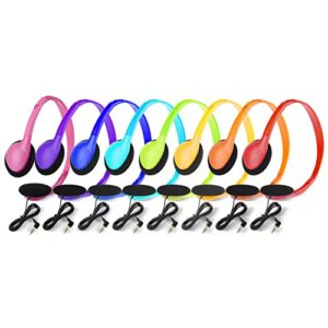 CN-Outlet Kids Headphones Bulk 8 Pack Multi Color Class Set School Students Classroom Children Toddler Boys Girls Teen and Adult (8 Pack)