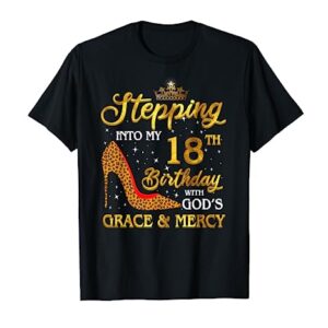 Stepping Into My 18th Birthday Gift Girls Women 18 Year Old T-Shirt