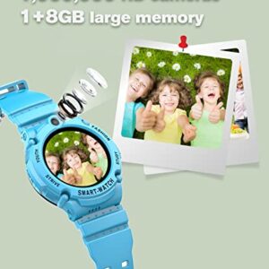 PTHTECHUS Kids Smart Watch with SIM Card, 4G GPS Tracker Watch for Kids, Combines Phone Video Voice and Wi-Fi Call, Wrist Watch Suitable for 8-16 Boys Girls Birthday Gifts