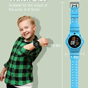 PTHTECHUS Kids Smart Watch with SIM Card, 4G GPS Tracker Watch for Kids, Combines Phone Video Voice and Wi-Fi Call, Wrist Watch Suitable for 8-16 Boys Girls Birthday Gifts