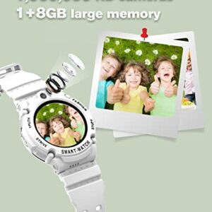 PTHTECHUS Kids Smart Watch with SIM Card, 4G GPS Tracker Watch for Kids, Combines Phone Video Voice and Wi-Fi Call, Wrist Watch Suitable for 8-16 Boys Girls Birthday Gifts