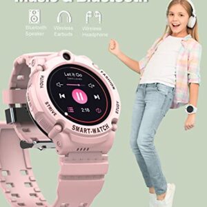 PTHTECHUS Kids Smart Watch with SIM Card, 4G GPS Tracker Watch for Kids, Combines Phone Video Voice and Wi-Fi Call, Wrist Watch Suitable for 8-16 Boys Girls Birthday Gifts