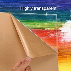 ALPOSUN Acrylic Sheet 12” x 12” x 1/8”, 2 Pack Clear Cast Plexiglass Sheets, Glass Alternative for DIY Display Projects, Sign, Stand, Photo Frames, Handcraft, Painting