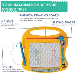 Spongebob Squarepants Magnetic Board for Kids, Erasable Toddler Drawing Pad, Magic Sketcher, Sketch & Doodle Travel Toy, Orange