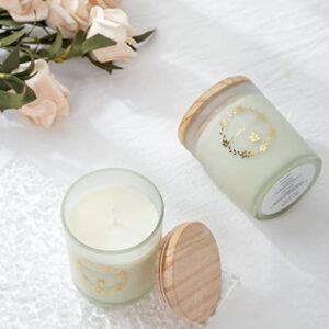 Scented Candles, Vanilla + Gardenia, Scented Jar Candle - 2 Pack Aromatherapy Scented Candles, Long Lasting Soy Wax Candle, Festive,Stress Relief, Holiday Decor Aromatherapy Candles