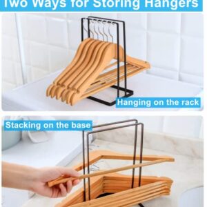 Hanger Organizer Stacker, Clothes Hanger Holder for Closet Laundry Room, Hanger Stacker Hold up 110 Wire Hangers for Hanger Storage Organizer, Hanger Rack Stand for Adult Child Velvet Pants Hangers