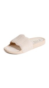 apl: athletic propulsion labs men's men's techloom zigzag slides, beach/ivory, off white, 11 medium us