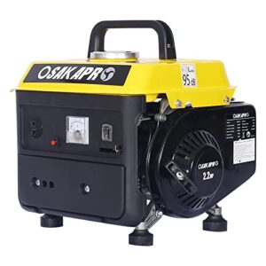 wiilayok portable generator, 900 watts gas powered generator for backup home use & outdoors camping low noise ultra lightweight epa iii and carb compliant (black ＆ yellow)