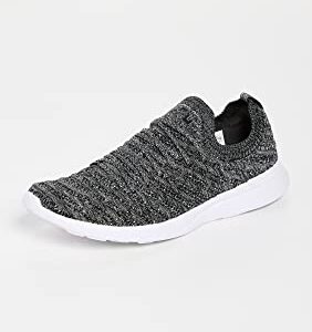 APL: Athletic Propulsion Labs Women's Techloom Wave Sneakers, Metallic Black/White/Melan, 9 Medium US