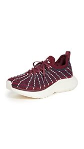 apl: athletic propulsion labs women's zipline sneakers, burgundy/midnight/pristine, red, stripe, 10 medium us