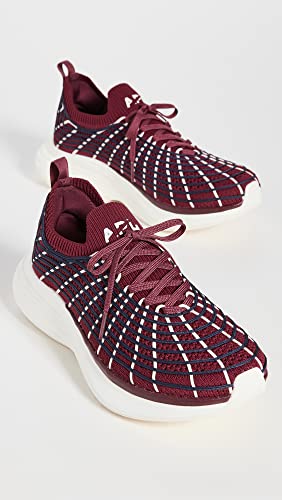 APL: Athletic Propulsion Labs Women's Zipline Sneakers, Burgundy/Midnight/Pristine, Red, Stripe, 10 Medium US