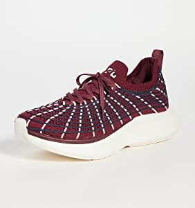 APL: Athletic Propulsion Labs Women's Zipline Sneakers, Burgundy/Midnight/Pristine, Red, Stripe, 10 Medium US