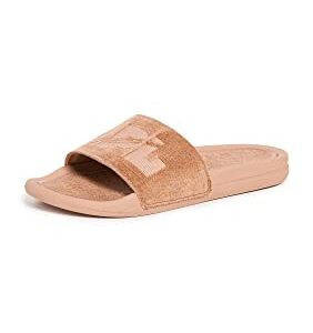 APL: Athletic Propulsion Labs Women's TechLoom Velvet Slides, Caramel, Tan, 7 Medium US