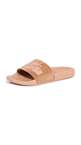 APL: Athletic Propulsion Labs Women's TechLoom Velvet Slides, Caramel, Tan, 7 Medium US