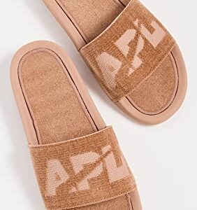 APL: Athletic Propulsion Labs Women's TechLoom Velvet Slides, Caramel, Tan, 7 Medium US