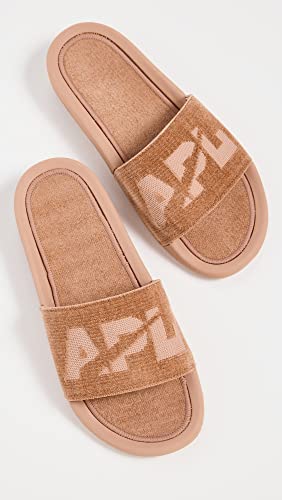 APL: Athletic Propulsion Labs Women's TechLoom Velvet Slides, Caramel, Tan, 7 Medium US