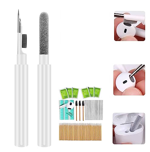 Airpod Cleaner Kit,Earbuds Cleaning Pen for Airpods Pro 1 2 Generation Earphones Case Headphone Multi-Function Pen Brushes Putty Tool for Phone Speaker Compatible iPhone Charging Lightning Port Hole