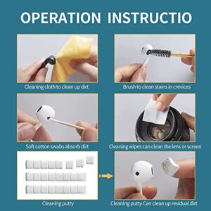 Airpod Cleaner Kit,Earbuds Cleaning Pen for Airpods Pro 1 2 Generation Earphones Case Headphone Multi-Function Pen Brushes Putty Tool for Phone Speaker Compatible iPhone Charging Lightning Port Hole