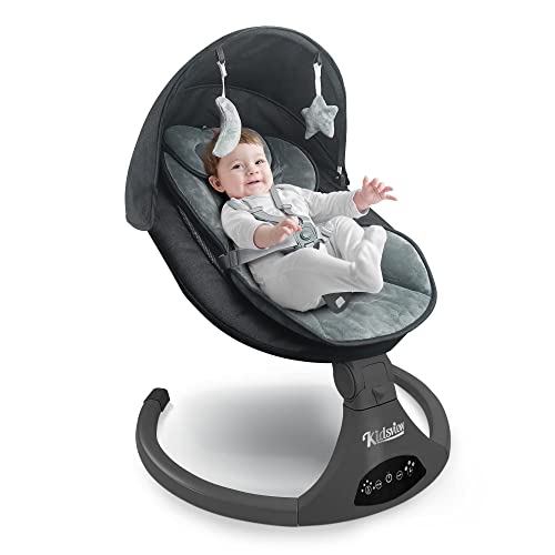 Baby Swing for Infants,5-Speed Baby Swing with 12 Preset Lullabies, Remote Control Baby Swings for Infants with Touch Screen Infant Swing for 5-20 lb,0-9 Months Suitable for Indoor and Outdoor.