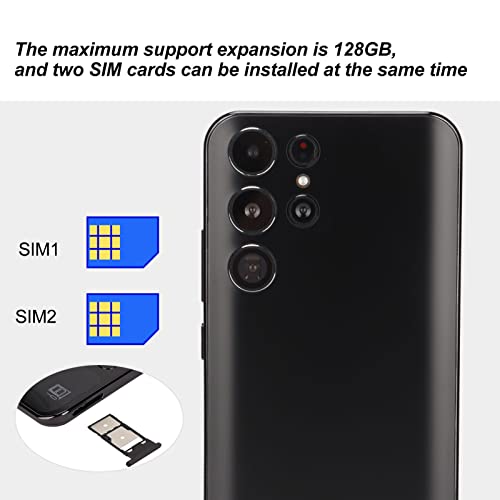 Unlocked Mobile Phone, 6.6 Inch HD Screen Smartphone, MTK6580 Quad Core, 8GB RAM 64GB ROM, for Android 12 Cell Phone with Front 8MP and Rear 24MP Camera(US Plug)