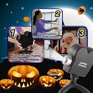 Halloween Window Projector, Halloween Projector Lights with a Tripod, Christmas Led Projector Lights, 12 Patterns,for Perfect Christmas and Halloween Outdoor Decorations