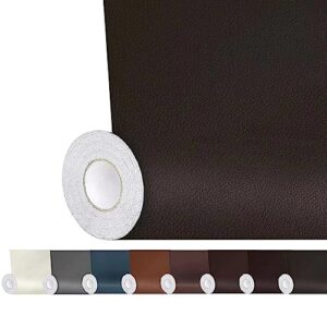 shagoom leather repair patch, 17x79 inch repair patch self adhesive waterproof, diy large leather patches for couches, furniture, kitchen cabinets, wall (17x79 inch, coffee)