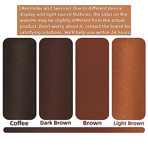 Shagoom Leather Repair Patch, 17X79 inch Repair Patch Self Adhesive Waterproof, DIY Large Leather Patches for Couches, Furniture, Kitchen Cabinets, Wall (17X79 inch, Coffee)