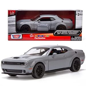 motormax all star toys exclusive 2018 dodge challenger srt hellcat widebody destroyer gray 1/24 diecast model car 79350 grey