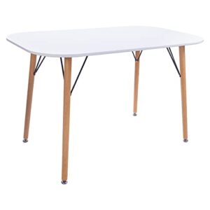 milliard mid century kitchen dining room table - 47" x 27.5" (white)