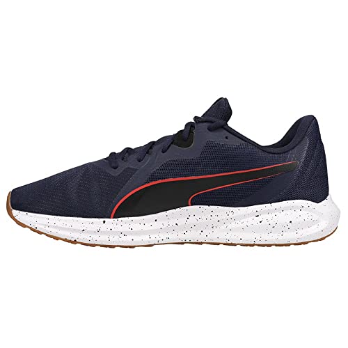 Puma - Mens Twitch Runner Speckle Shoes, Size: 14 M US, Color: Peacoat/Puma Black/High Risk Red