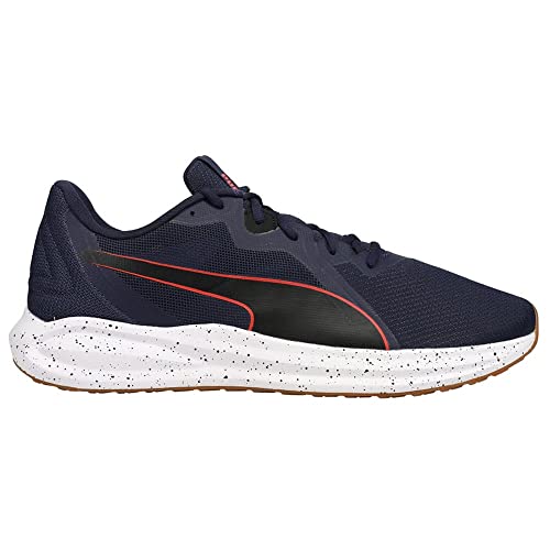 Puma - Mens Twitch Runner Speckle Shoes, Size: 14 M US, Color: Peacoat/Puma Black/High Risk Red