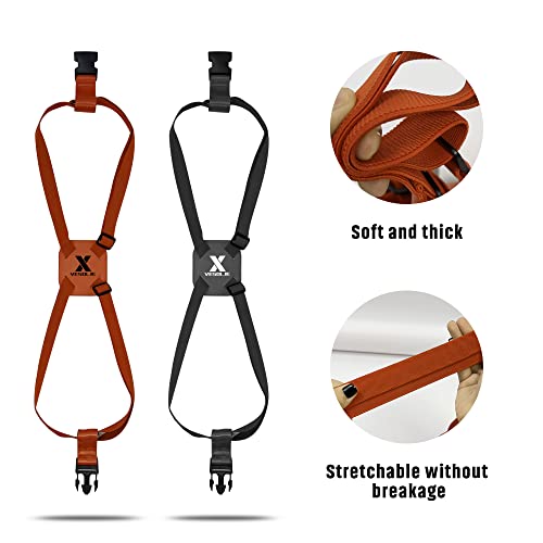 2 Pieces Luggage Straps, Luggage Straps for Suitcases Add a Bag Easy to Travel Belt for Luggage, Bag Bungee for Luggage, Adjustable Size Luggage Belt and Elastic Suitcase Strap(Orange)